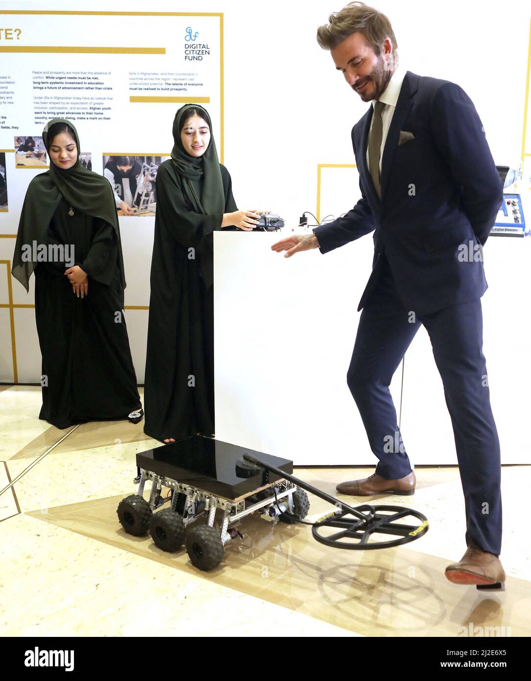 English former football player and UNICEF ambassador David Beckham ...