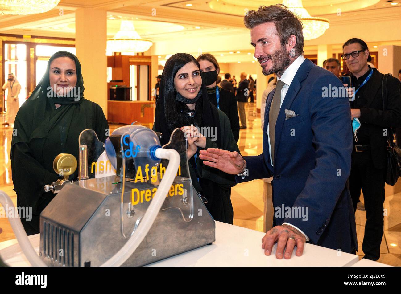 English former football player and UNICEF ambassador David Beckham ...