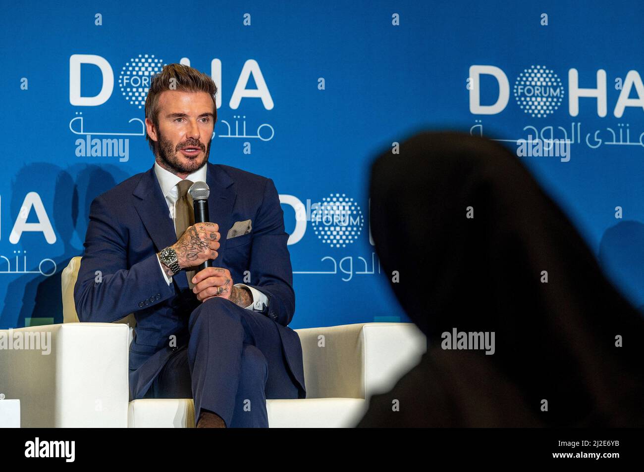 English former football player and UNICEF ambassador David Beckham ...