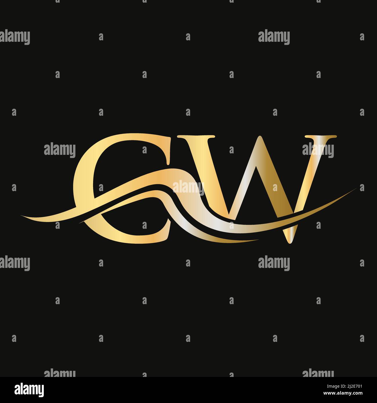 Letter CW Logo Design. Initial CW Logotype Template For Business And ...