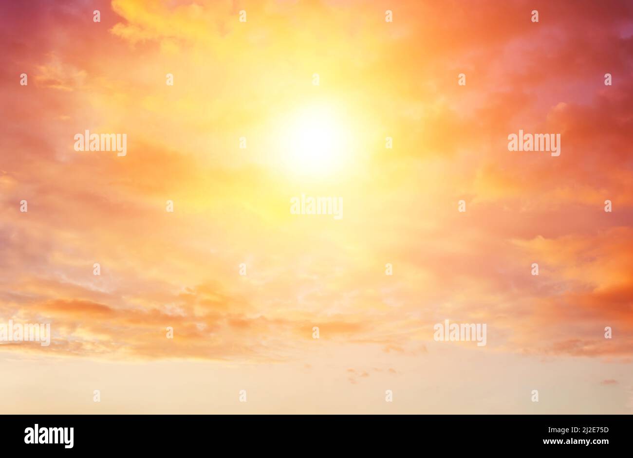 Beautiful natural background. Fantastic red sunset and dark ominous ...