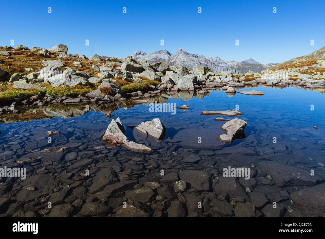 View of the montespluga lake hi-res stock photography and images - Alamy