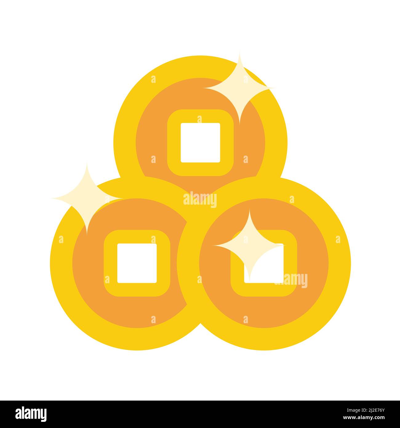 Chinese coins vector icon on white background Stock Vector Image & Art ...