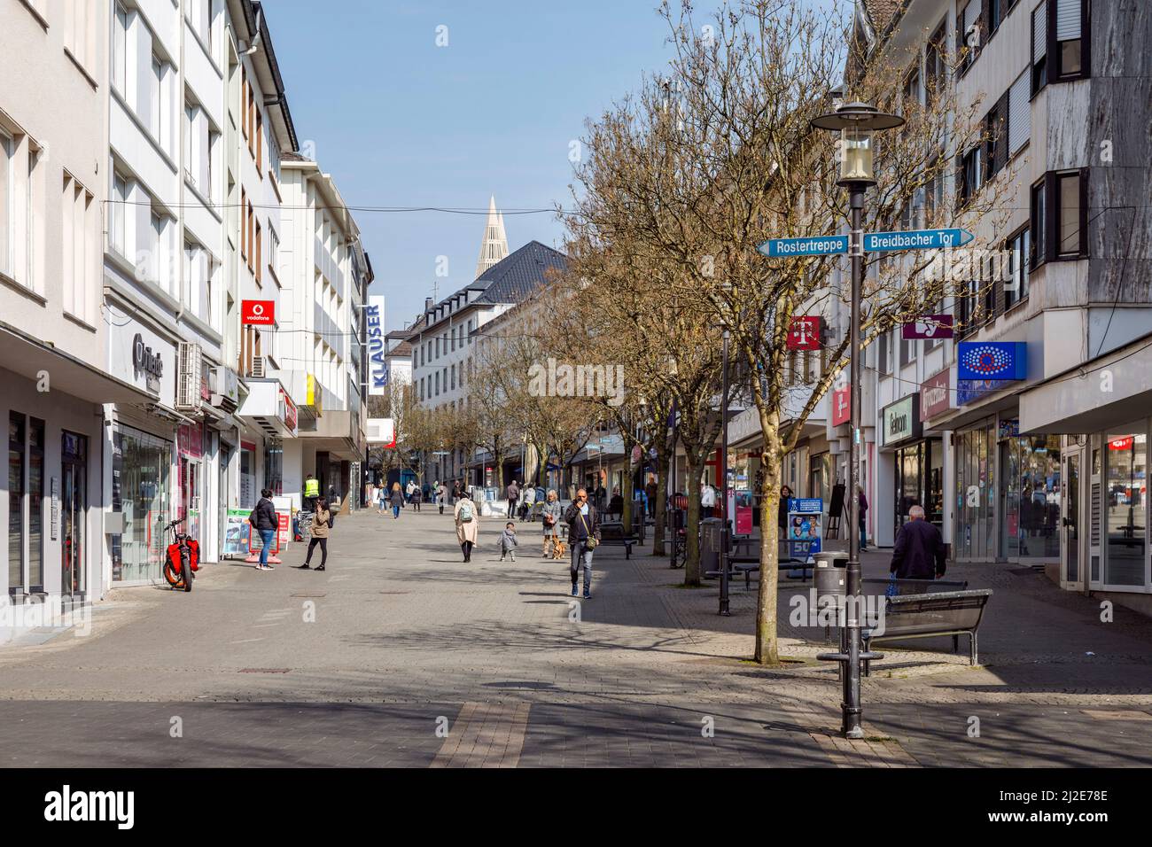 Pedestrian zone Hauptstrasse in Solingen Stock Photo - Alamy