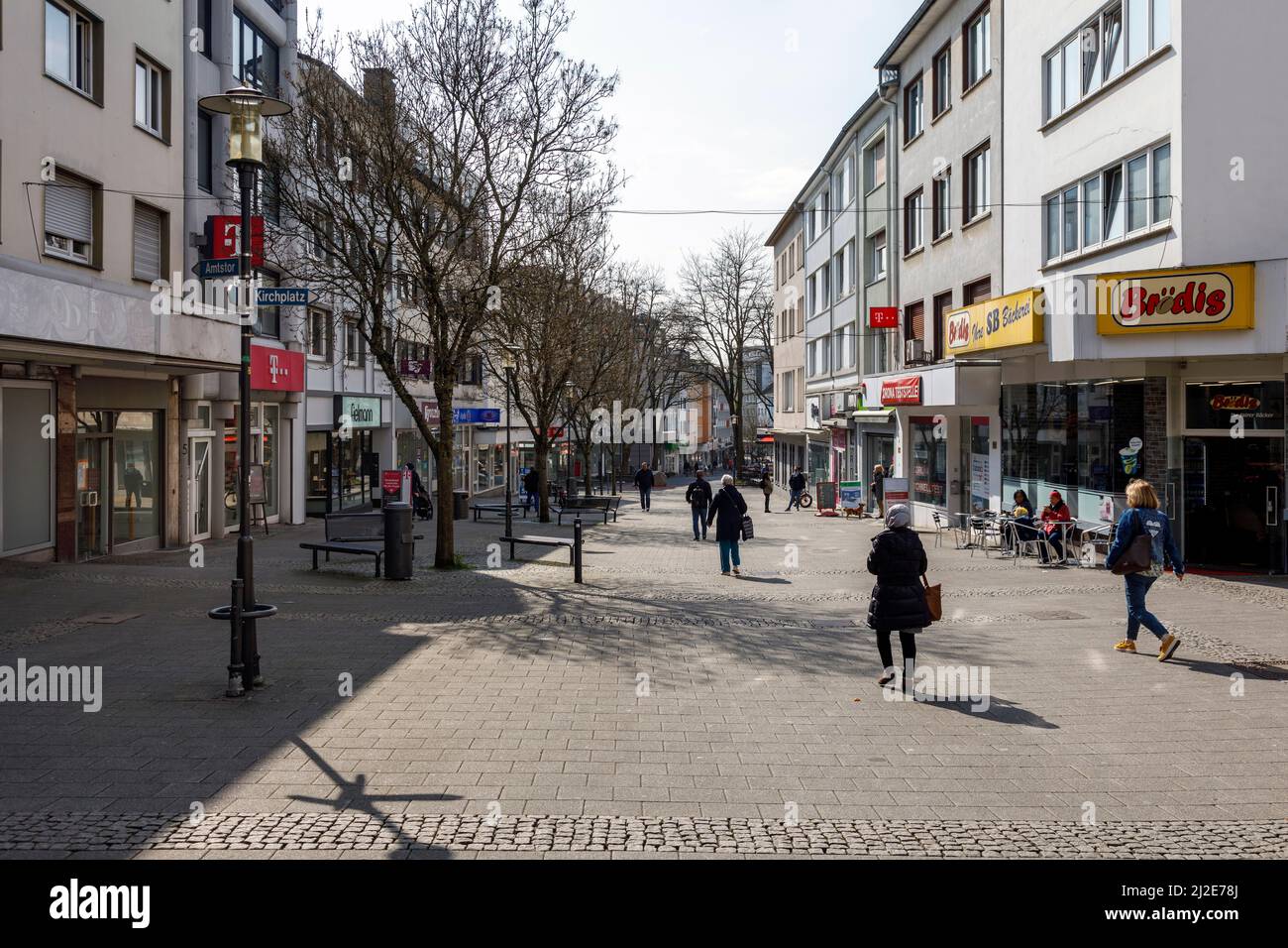 Pedestrian zone Hauptstrasse in Solingen Stock Photo - Alamy