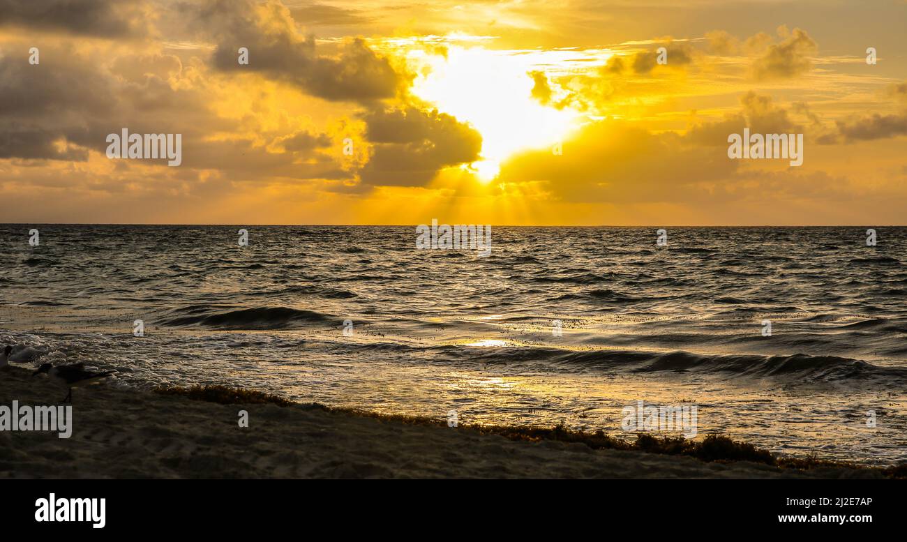 Beautiful sunset sandy beach colorful hi-res stock photography and ...