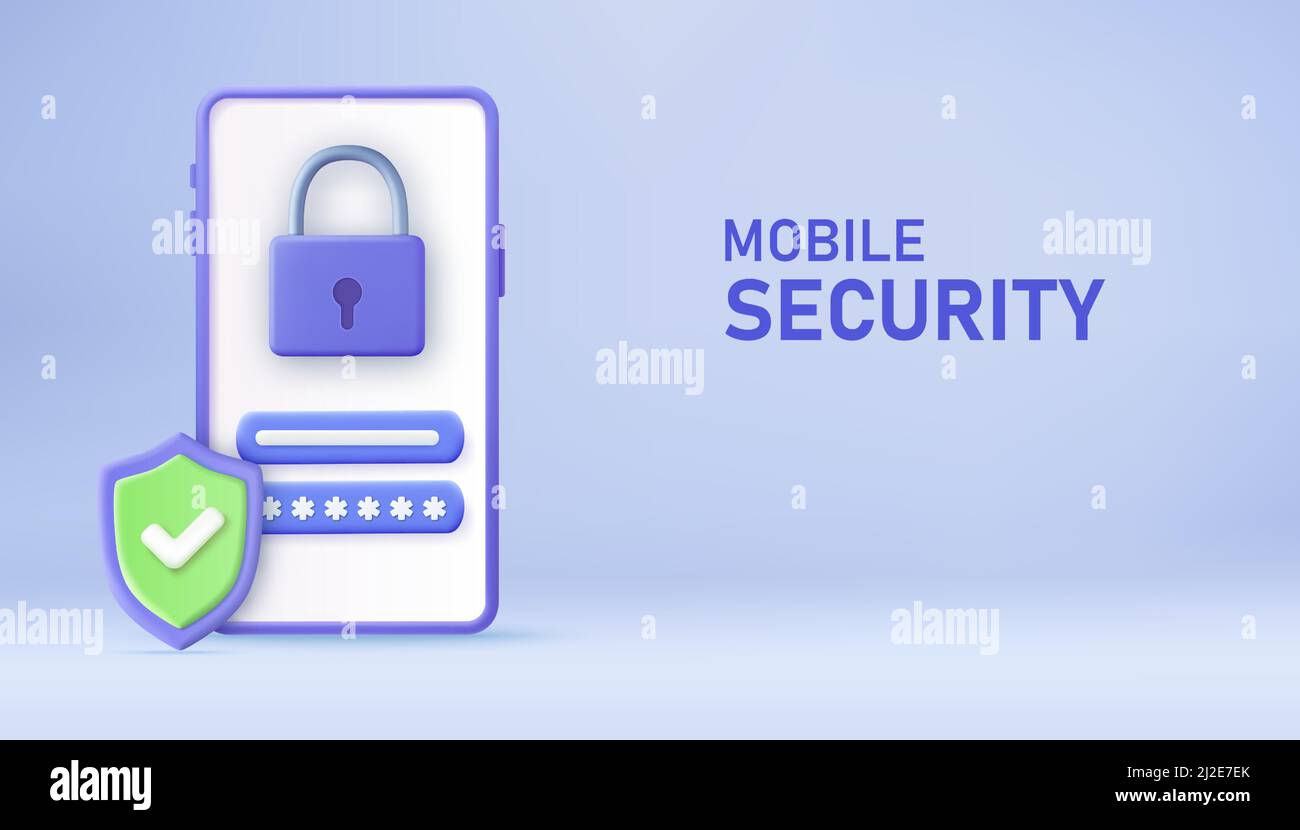 3d Mobile phone protection system Stock Vector Image & Art - Alamy