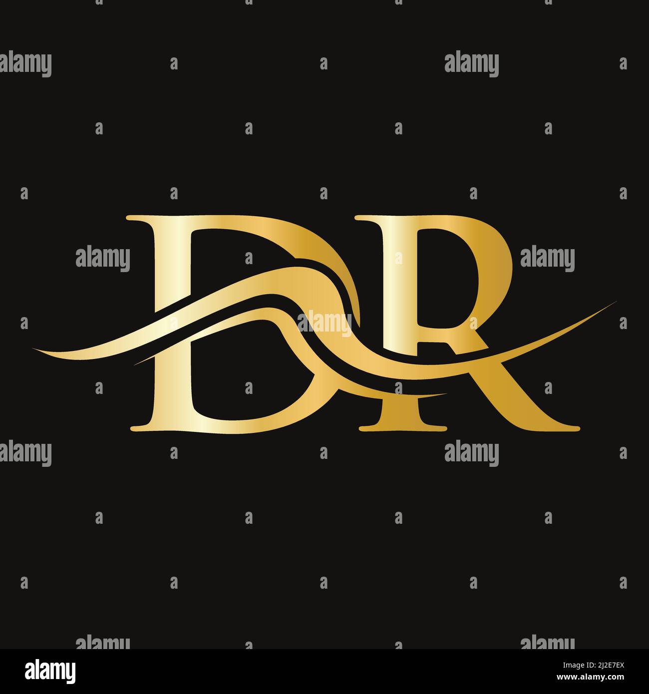 Letter DR Logo Design. Initial DR Logotype Template For Business And ...