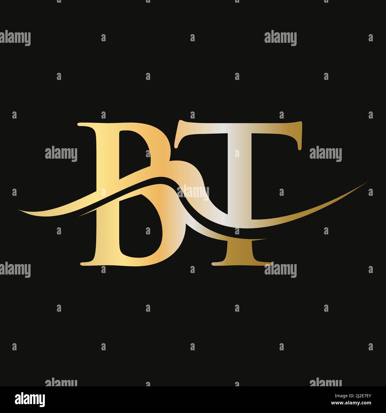 Letter BT Logo Design. Initial BT Logotype Template For Business And ...