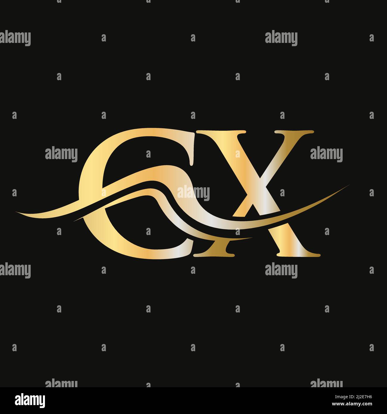 Letter CX Logo Design. Initial CX Logotype Template For Business And ...