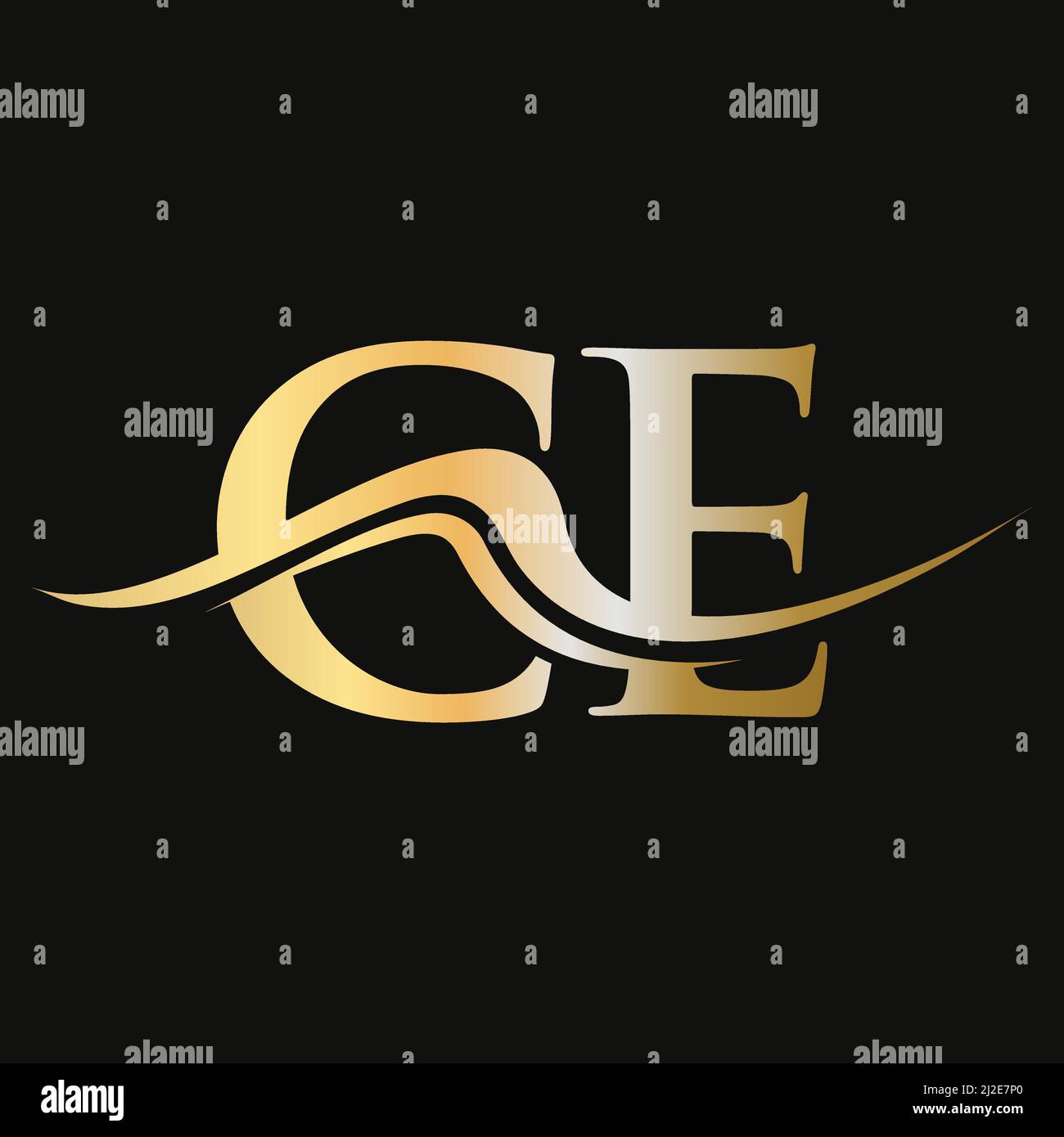 Letter CE Logo Design. Initial CE Logotype Template For Business And ...