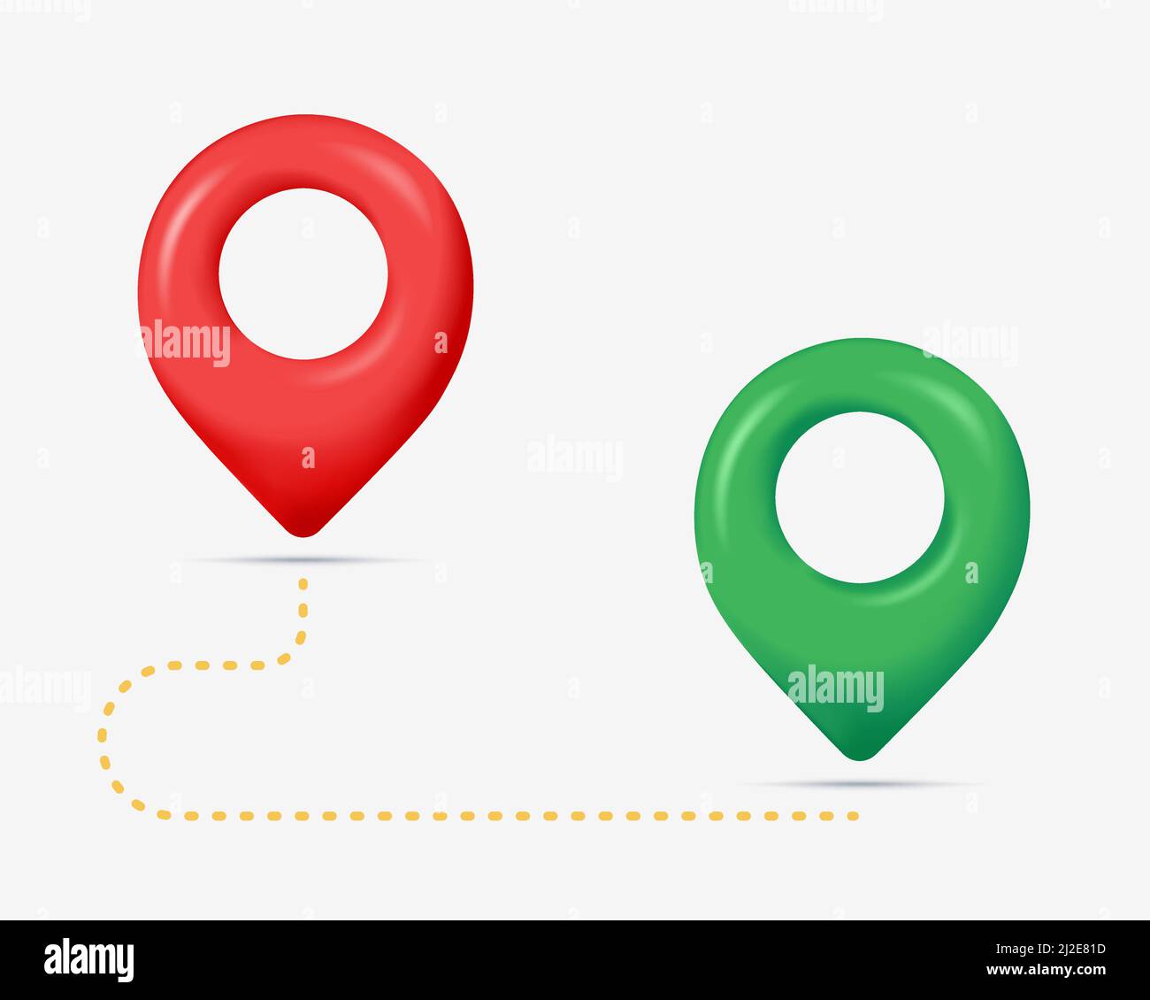 Location 3D icon. GPS navigator. Realistic Vector Illustration in ...