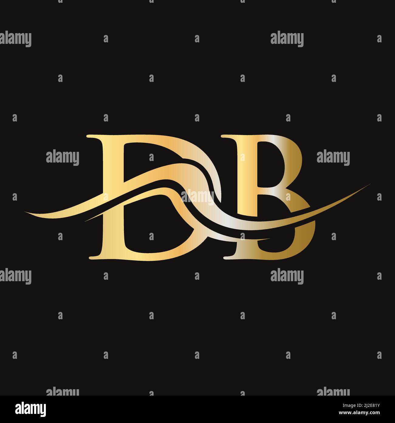 Letter DB Logo Design. Initial DB Logotype Template For Business And Company Logo Stock Vector ...