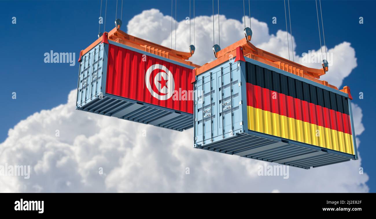 Cargo containers flags germany hi-res stock photography and images - Alamy