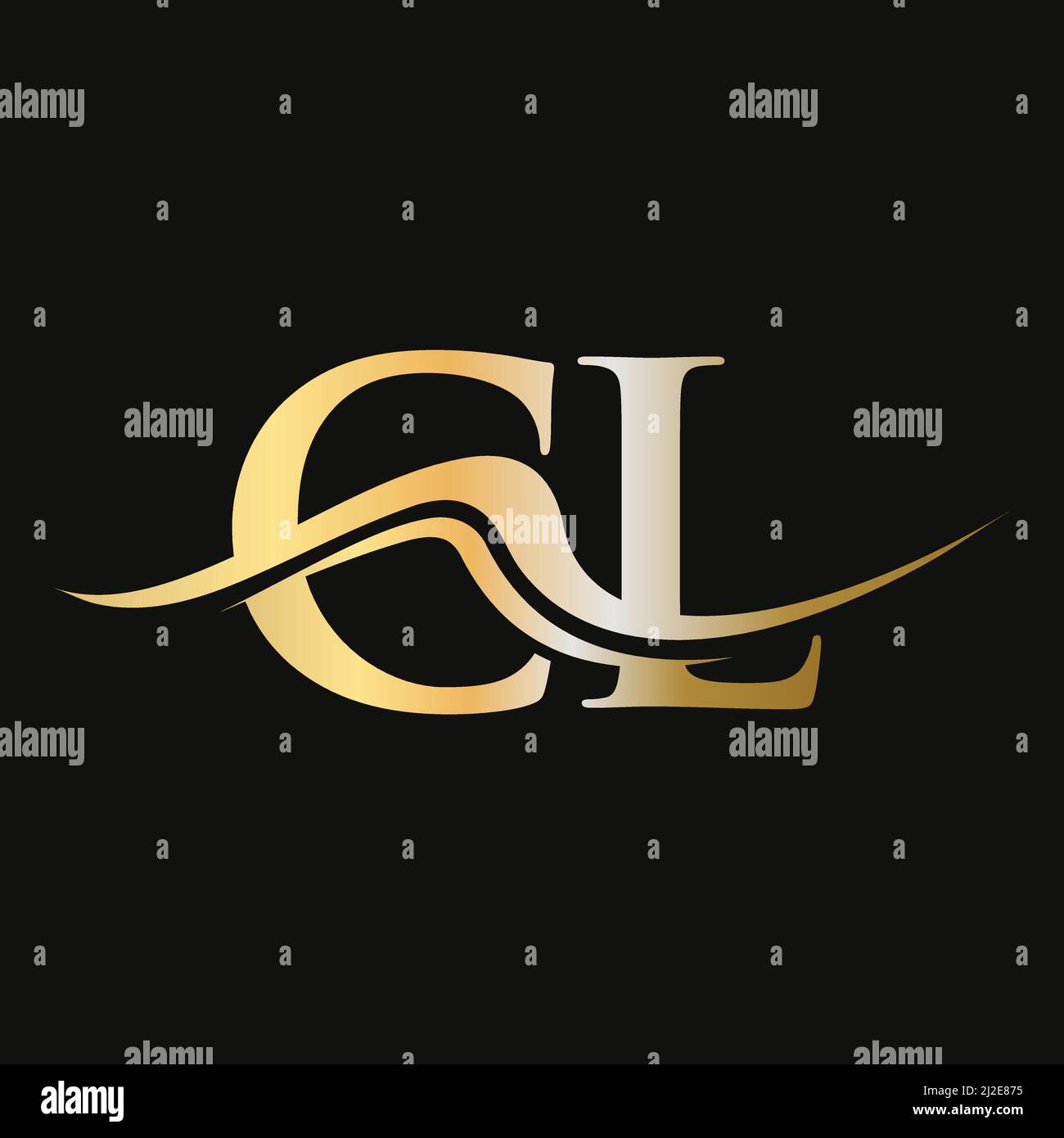 Letter CL Logo Design. Initial CL Logotype Template For Business And ...