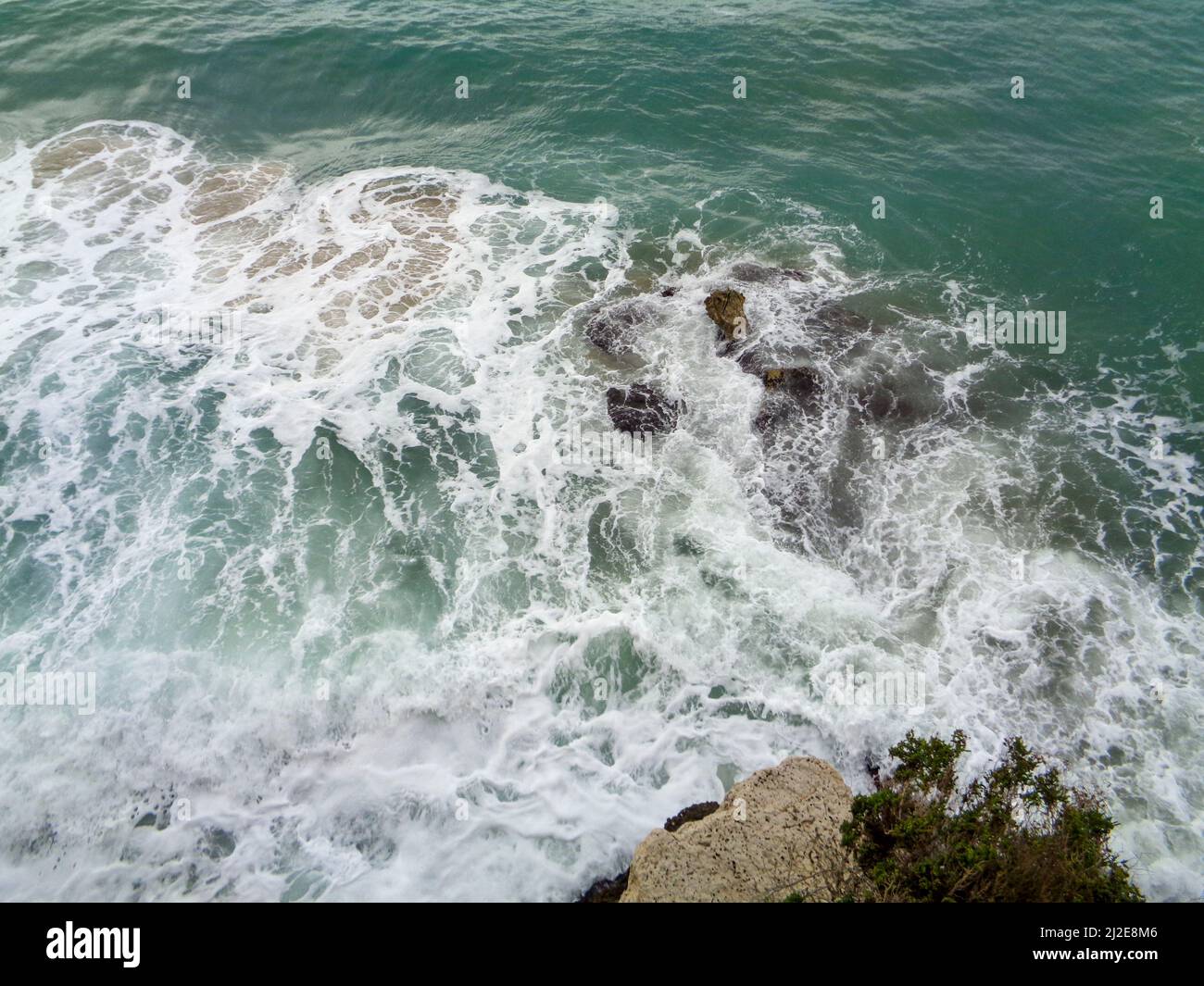 Semi-abstract intimate natural patterns of sea swirling around ...