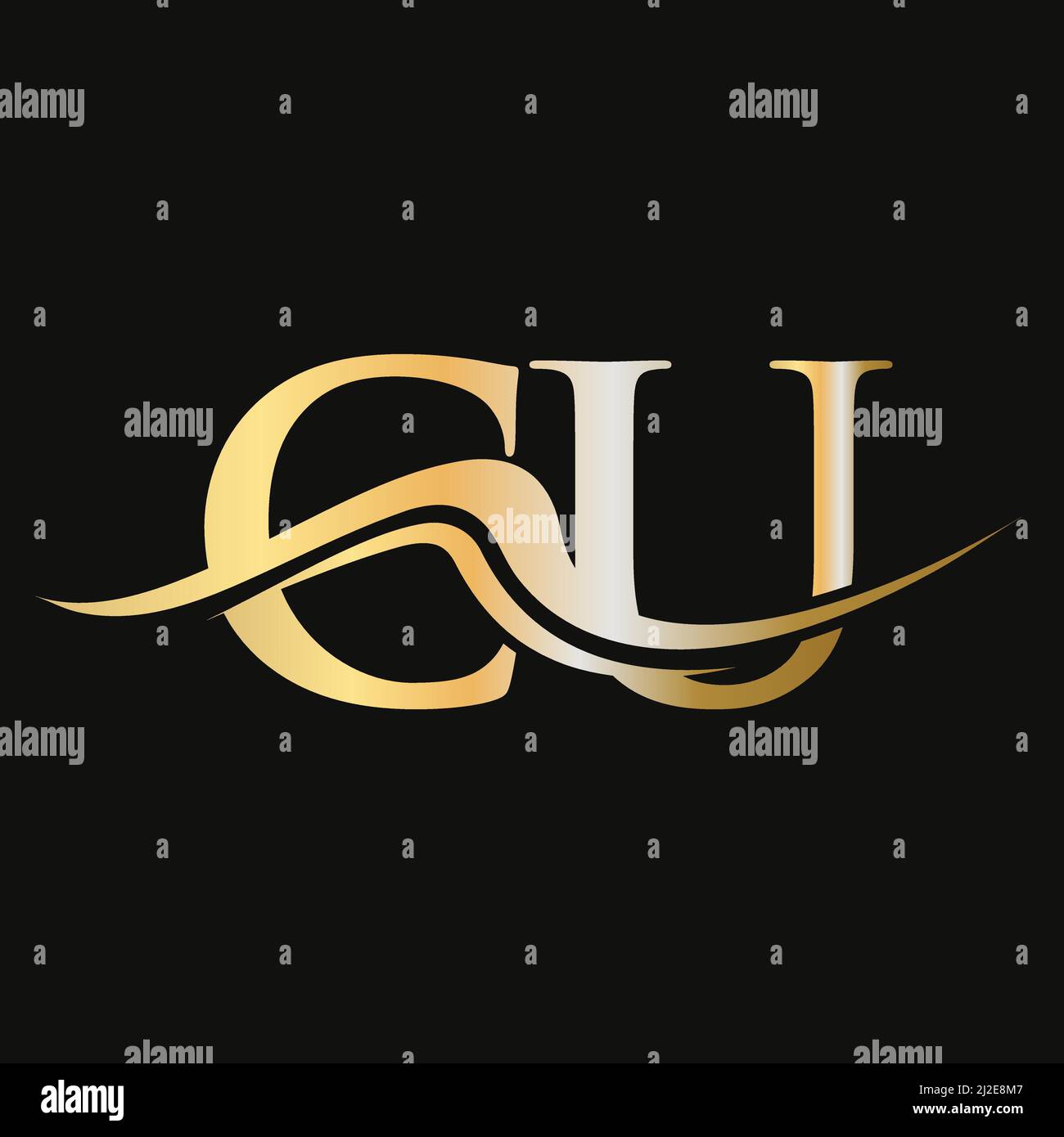 Letter CU Logo Design. Initial CU Logotype Template For Business And ... Letter CU Logo Design. Initial CU Logotype Template For Business And ...