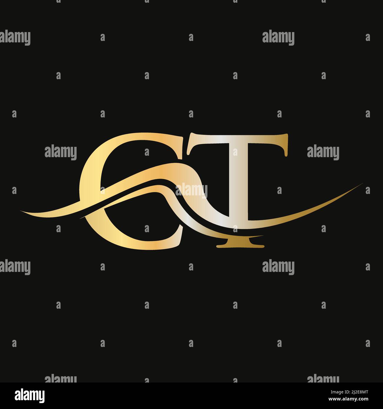 Letter CT Logo Design. Initial CT Logotype Template For Business And ...