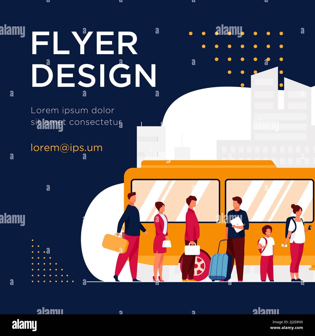 Bus traffic queue Stock Vector Images - Alamy