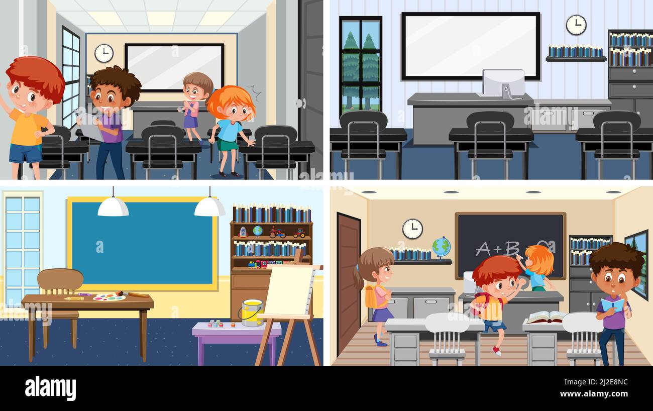 Secondary school classroom teacher Stock Vector Images - Alamy