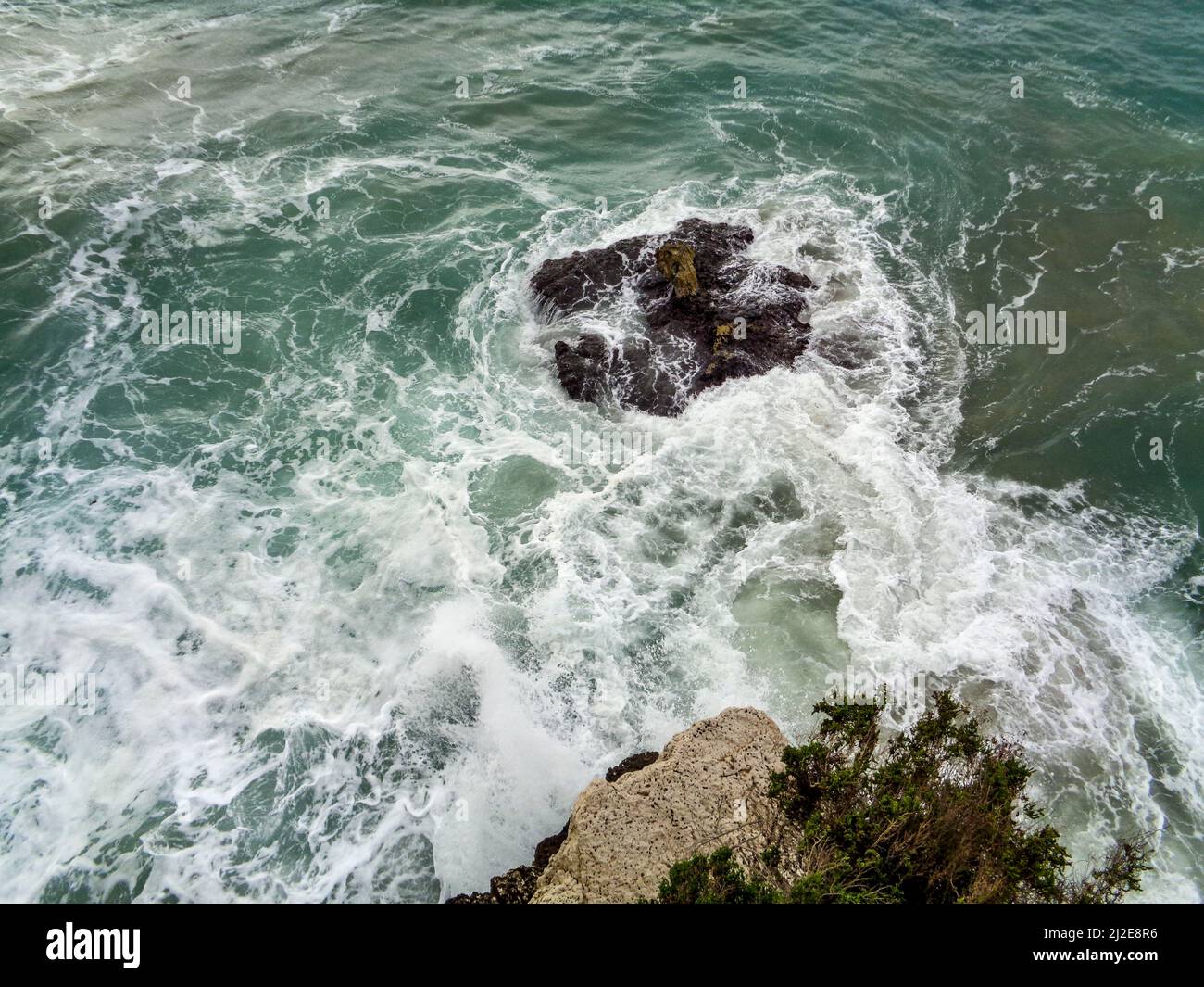 Semi-abstract intimate natural patterns of sea swirling around ...