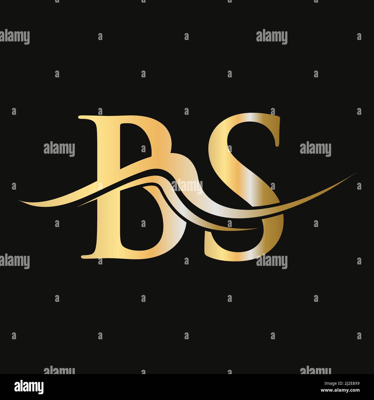 Letter BS Logo Design. Initial BS Logotype Template For Business And ...