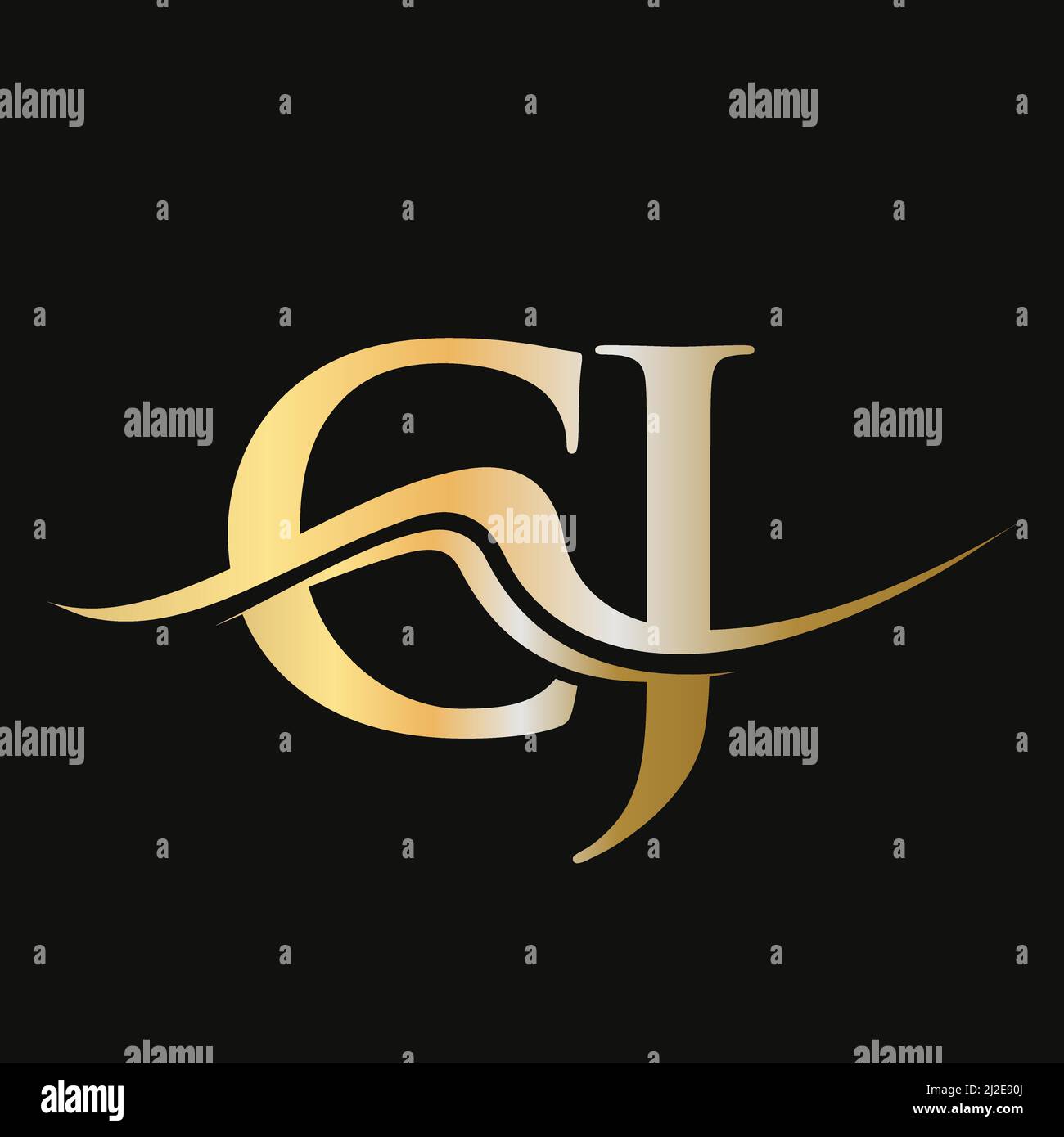 Letter CJ Logo Design. Initial CJ Logotype Template For Business And ...