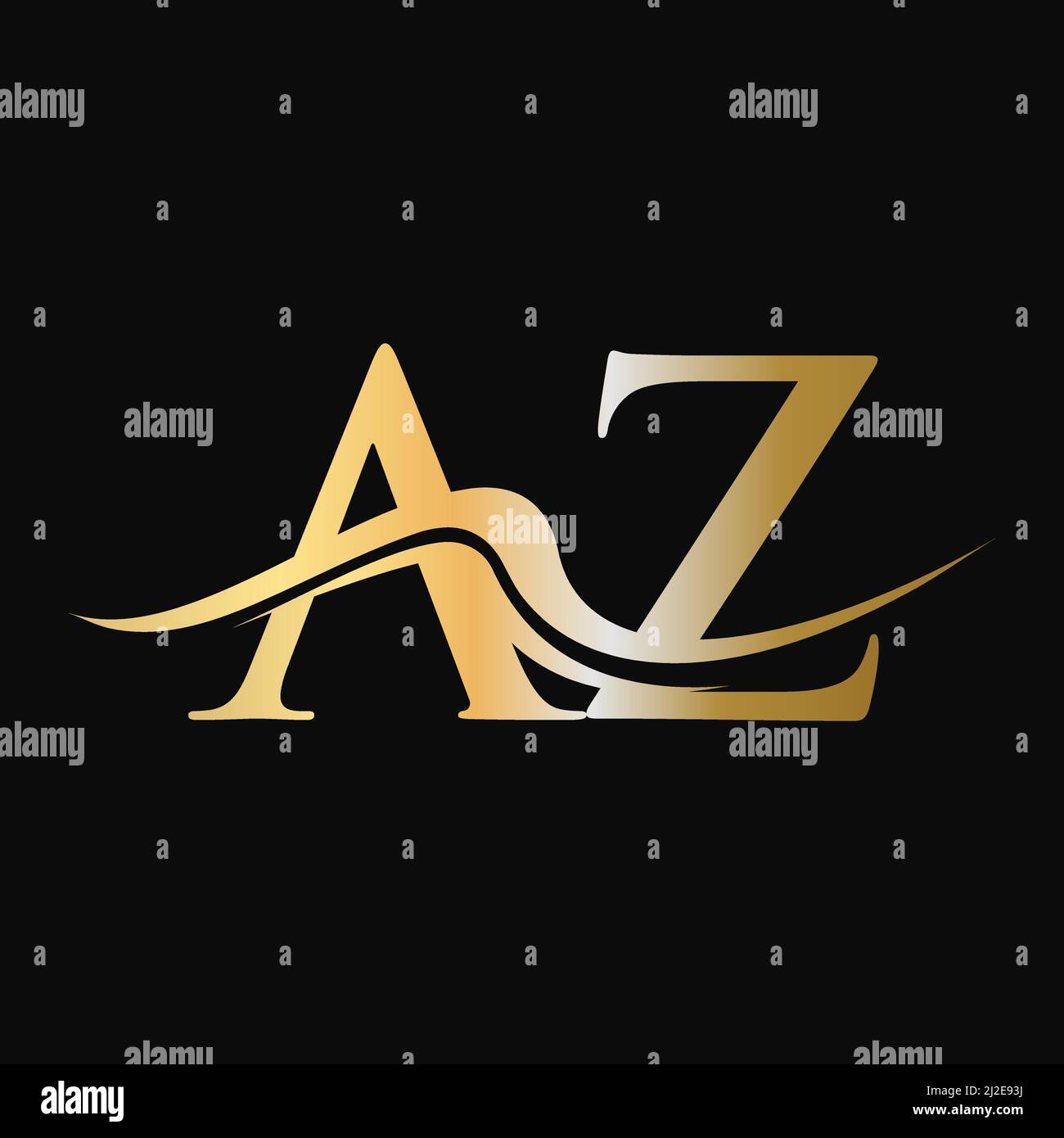 Letter AZ Logo Design. Initial AZ Logotype Template For Business And ...