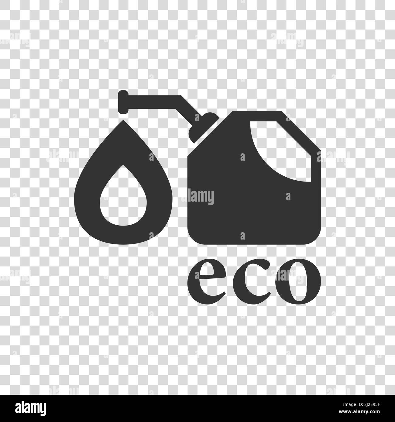 Gasoline canister icon in flat style. Petrol can vector illustration on ...