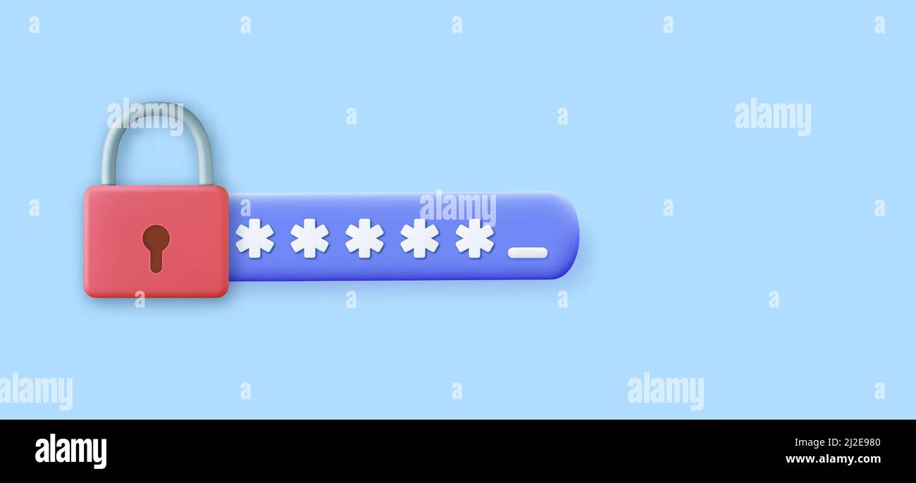 3d Password protected icon Stock Vector Image & Art - Alamy