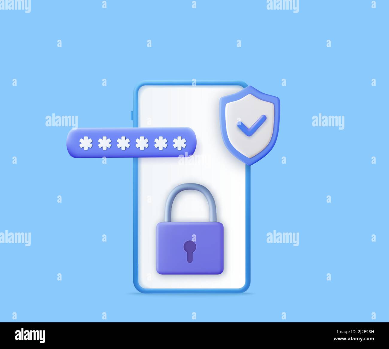 3d mobile phone shield Stock Vector Images - Alamy