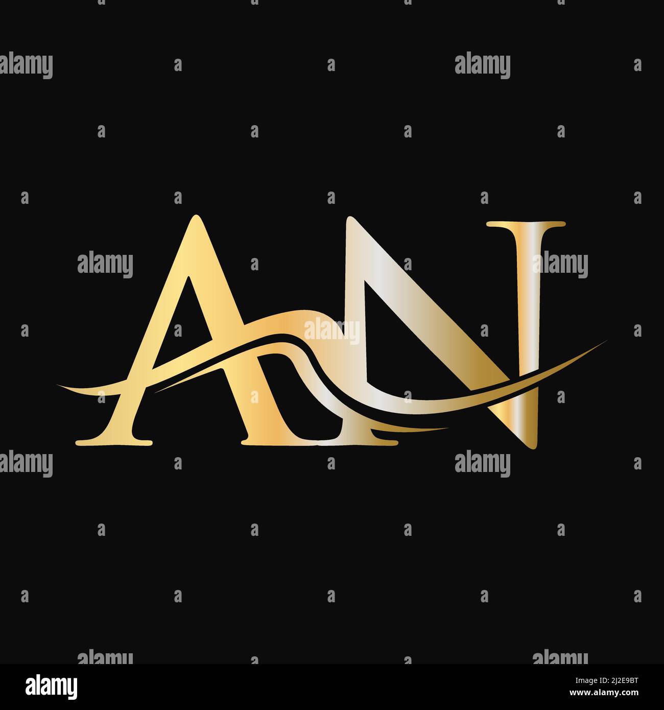 Letter AN Logo Design. Initial AN Logotype Template. AN Monogram ...
