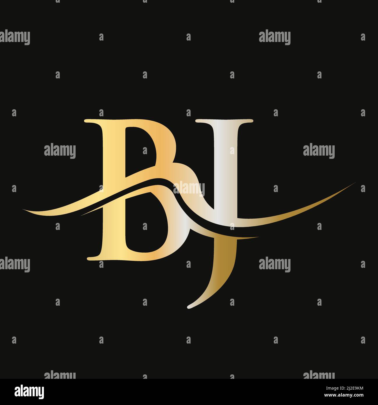 Letter BJ Logo Design. Initial BJ Logotype Template. BJ Monogram ...