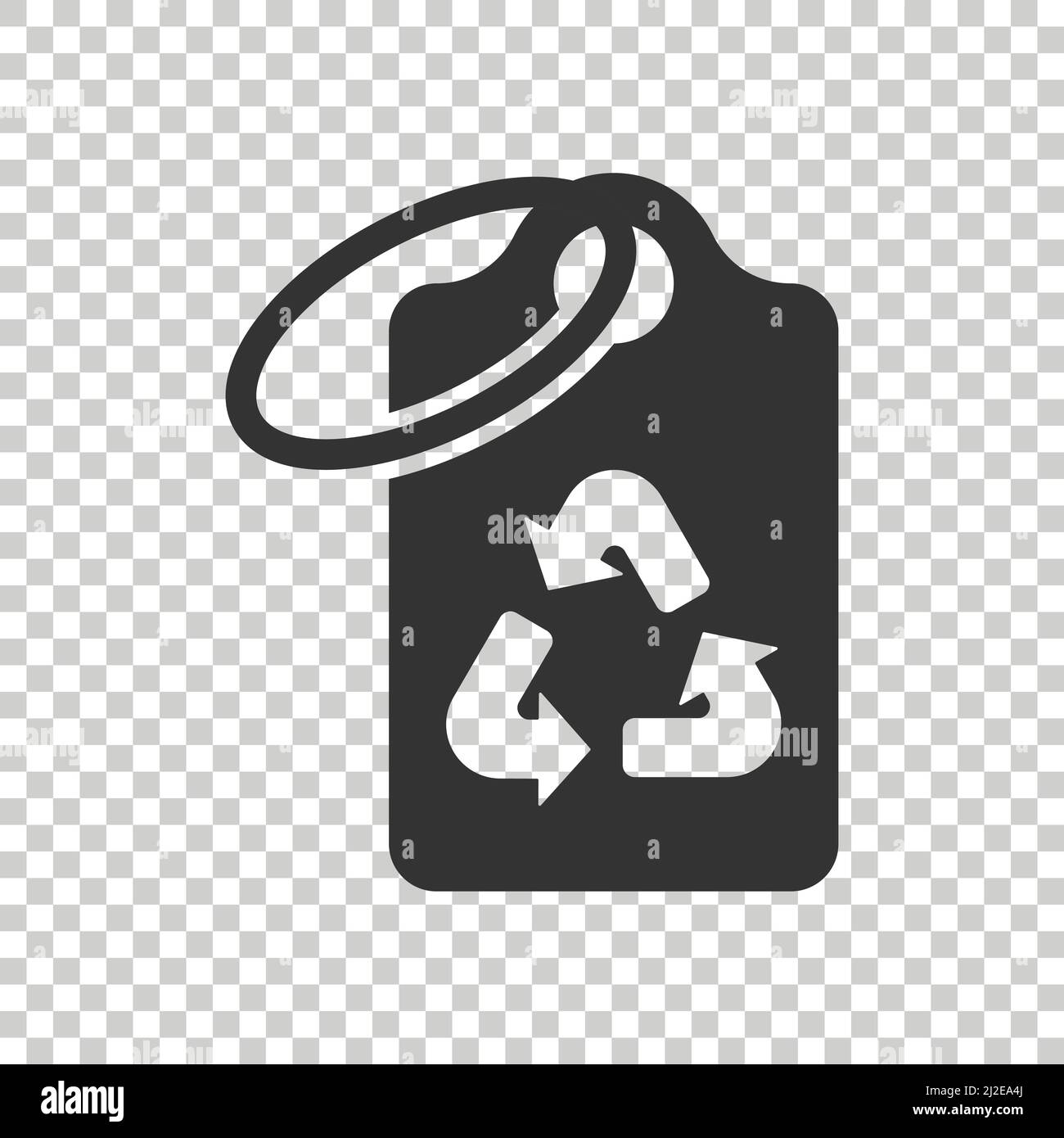 Price tag icon in flat style. Bio recycle vector illustration on white ...