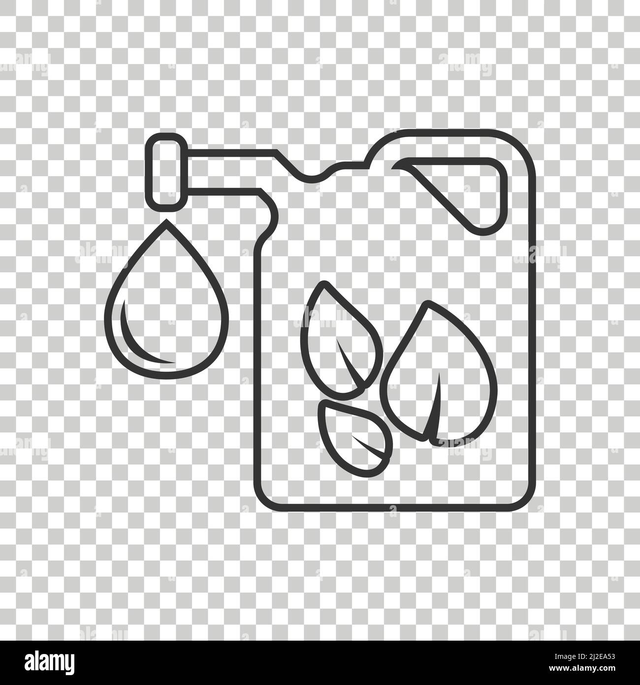 Gasoline canister icon in flat style. Petrol can vector illustration on ...