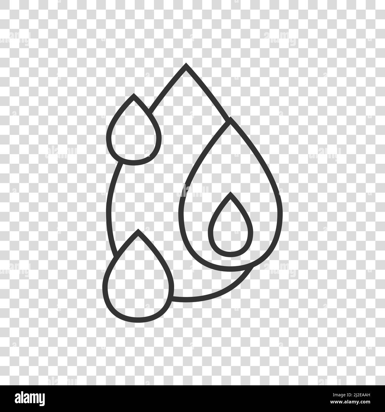 Water drop icon in flat style. Blob vector illustration on white ...