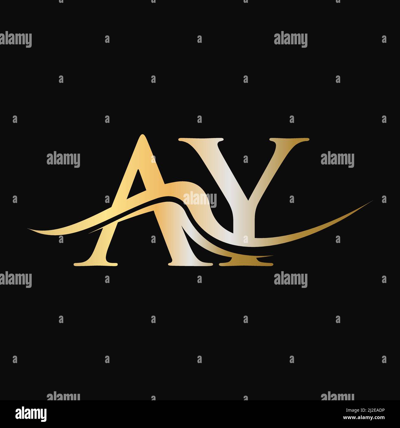 Letter AY Logo Design. Initial AY Logotype Template. AY Monogram Business And Company Logo Stock ...