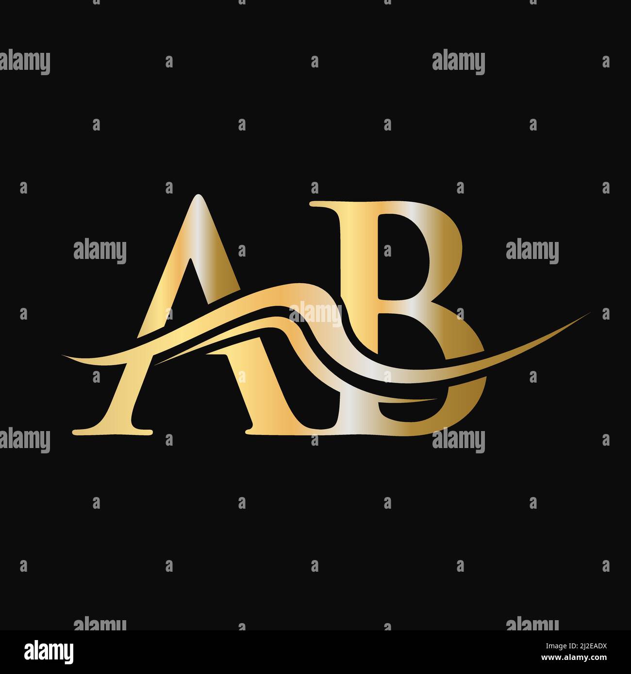 Letter AB Logo Design. Initial AB Logotype Template. AB Monogram ...