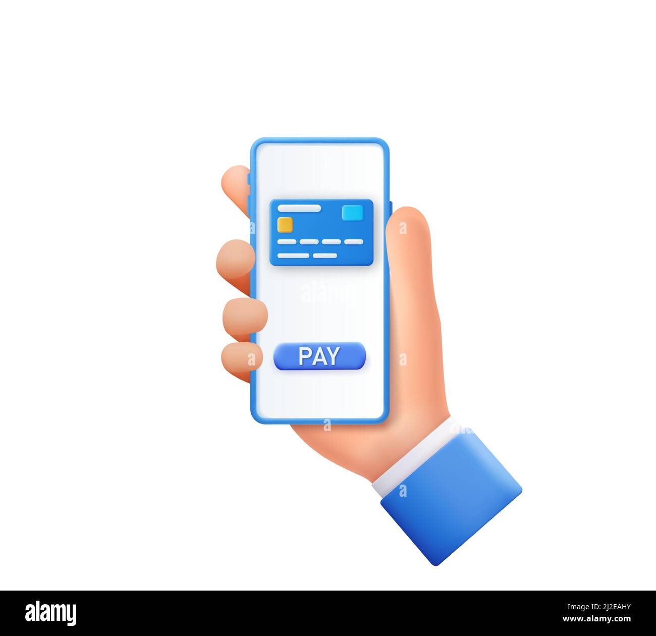 Hand hold white blue Stock Vector Images - Alamy