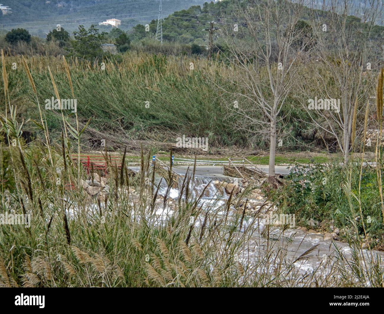 Spring landscape view of the Algar river, Altea on the Costa Dorada, in ...