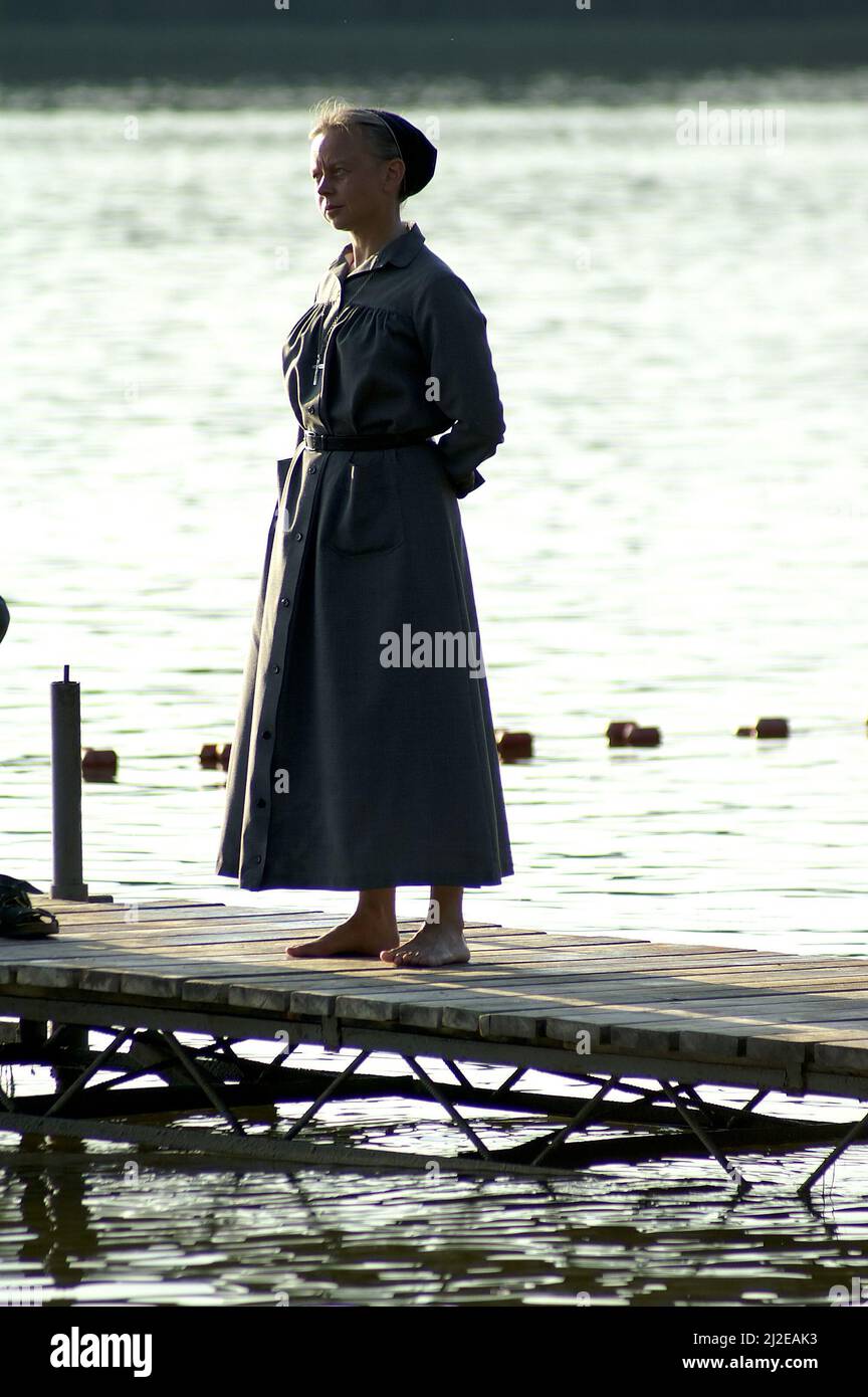 Augustów Poland, Polen, Polska, The barefoot nun is standing on the ...