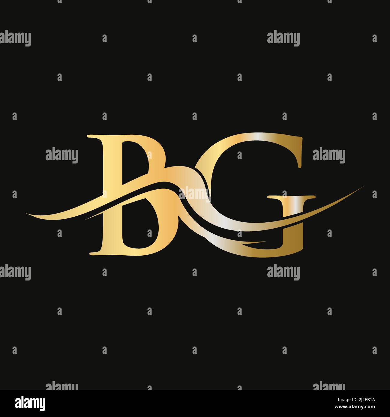 Letter BG Logo Design. Initial BG Logotype Template. BG Monogram ...
