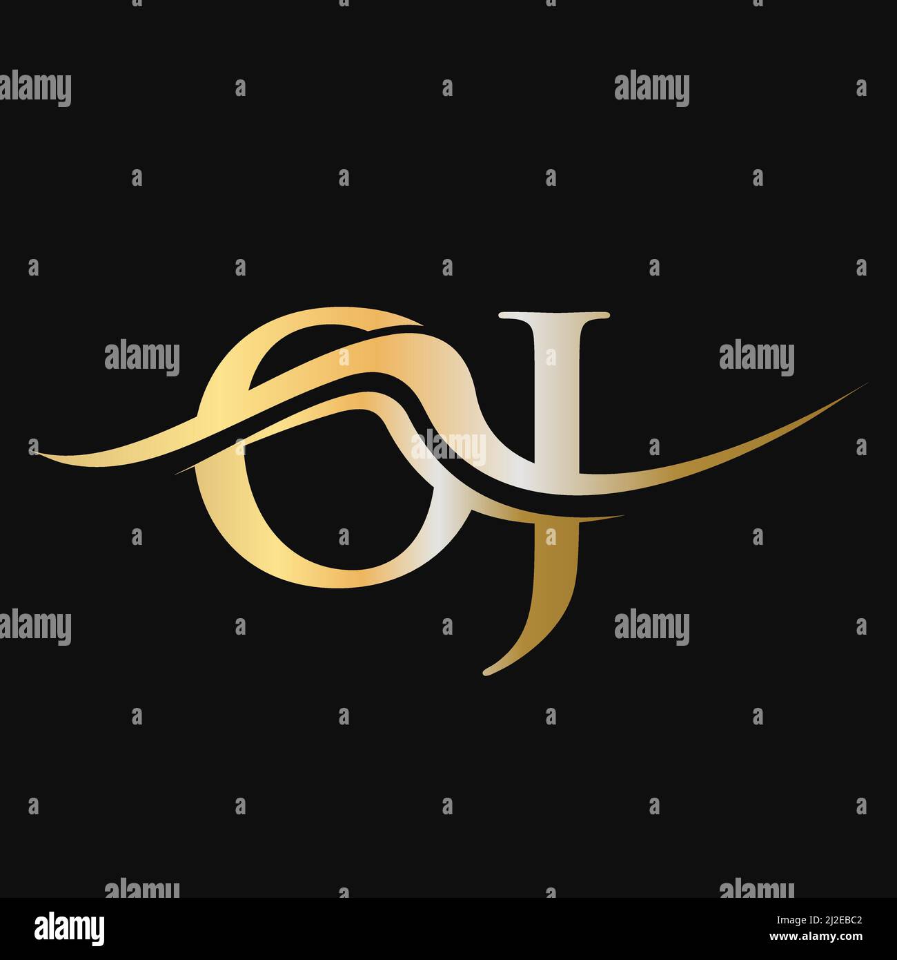 Letter OJ Logo Design. Initial OJ Logotype Template For Business And ...