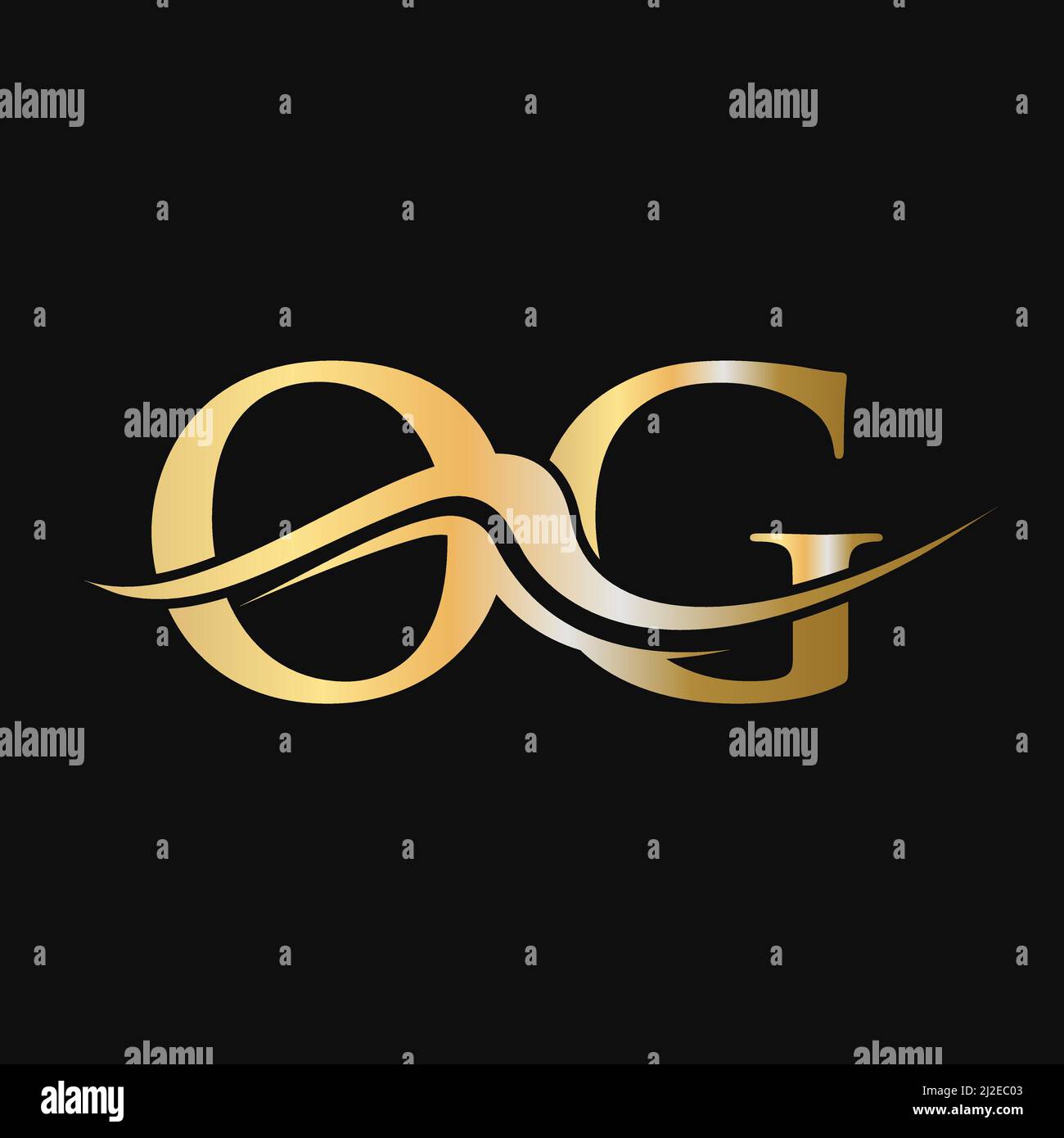 Letter OG Logo Design. Initial OG Logotype Template For Business And ...
