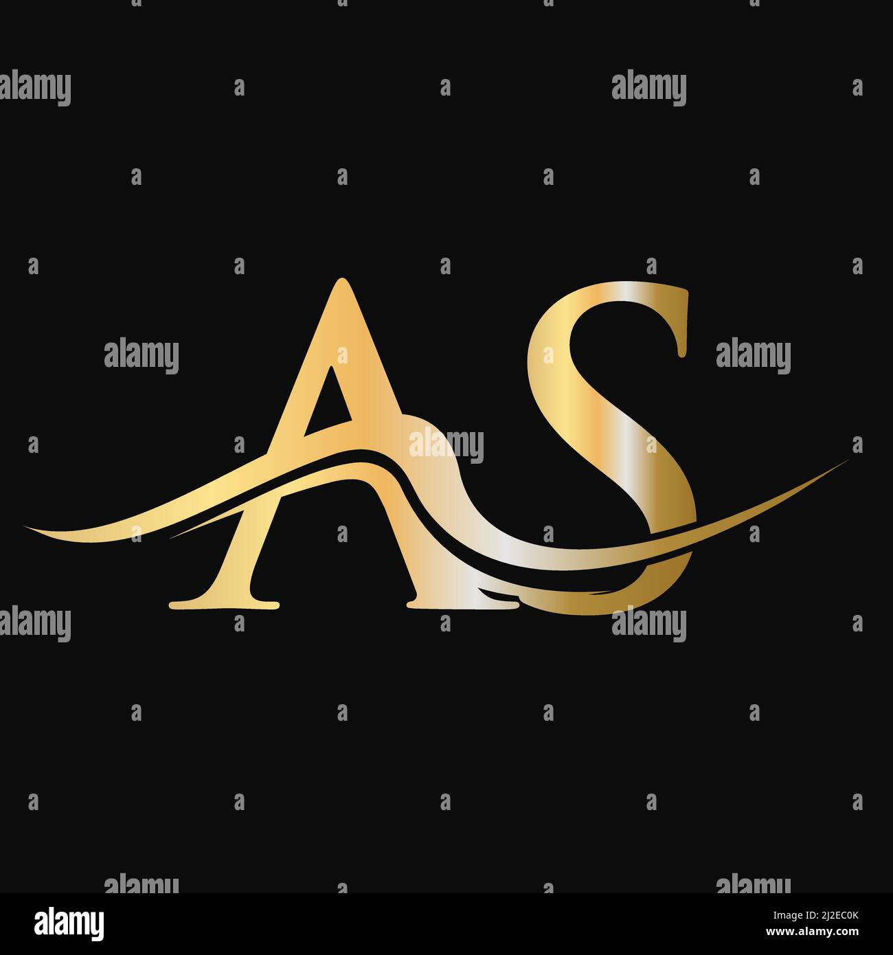 Letter AS Logo Design. Initial AS Logotype Template For Business And ...