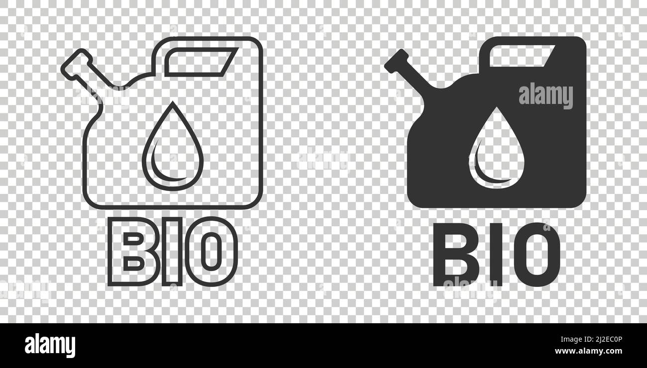 Gasoline canister icon in flat style. Petrol can vector illustration on ...