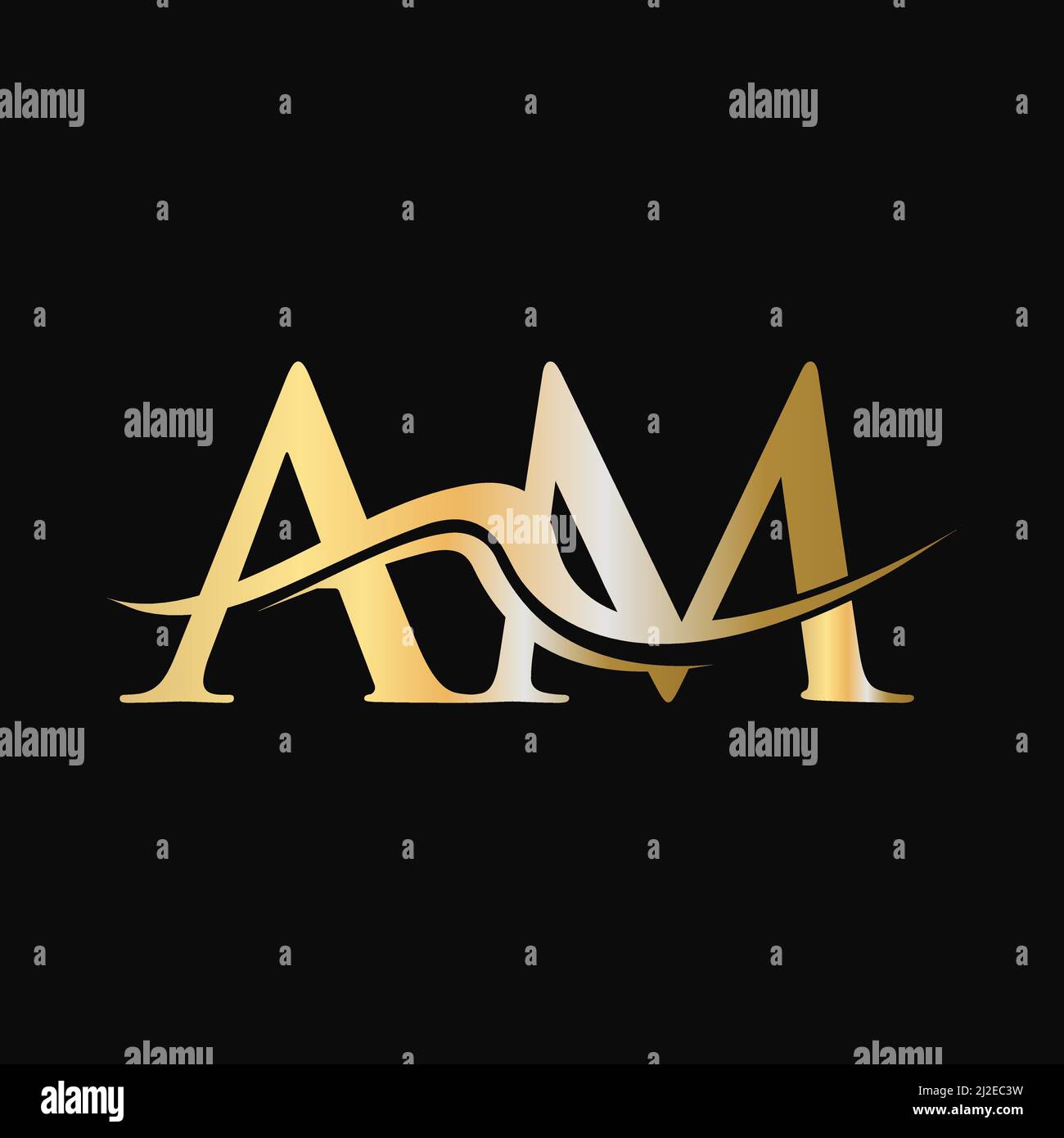 Letter AM Logo Design. Initial AM Logotype Template For Business And ...