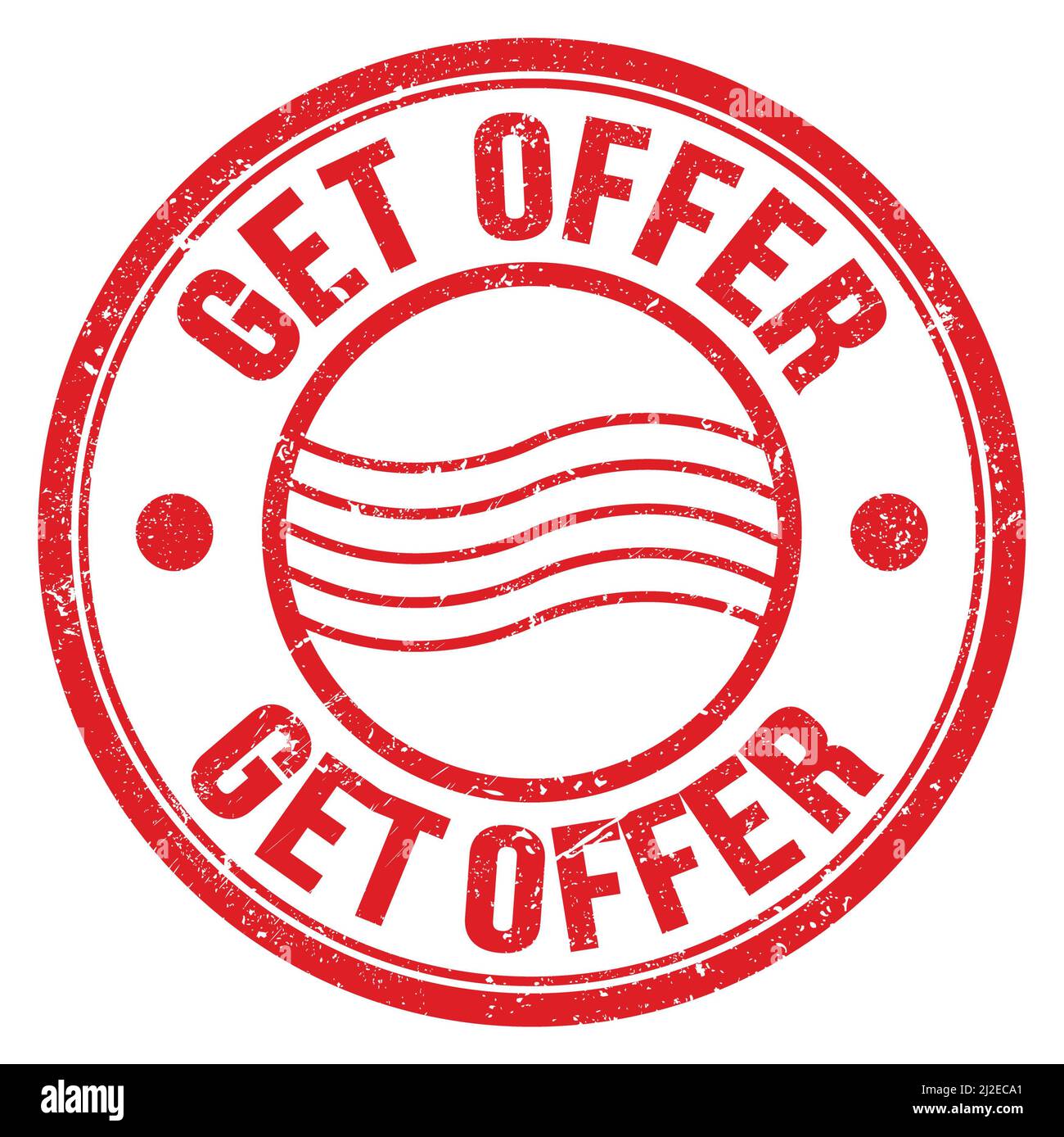 GET OFFER word written on red round postal stamp sign Stock Photo - Alamy