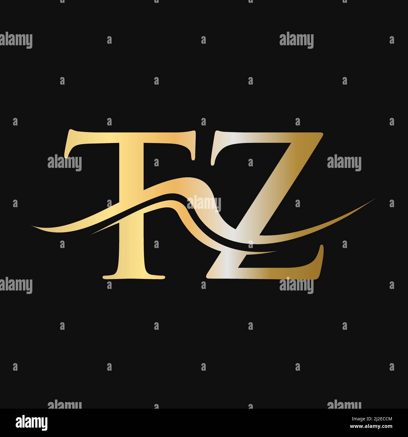 Letter TZ Logo Design. Initial TZ Logotype Template For Business And Company Logo Stock Vector ...