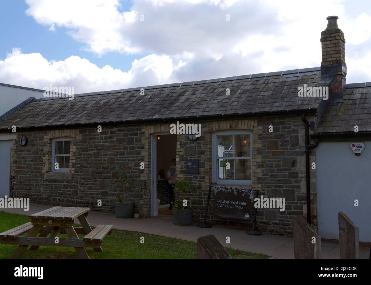 Exterior of The Potting Shed Café at Insole Court, Llandaff, Cardiff ...